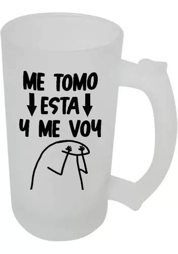 Vaso Cervecero Schopero Frase Divertida Flork Me Voy Cuotas sin interés