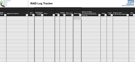 Best Free RAID Log Templates Free Report Templates