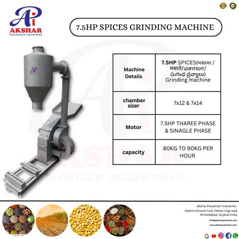 Semi Automatic Red Chilli Grinding Machine Blower Pulverizer Kg Per Hour At Piece In