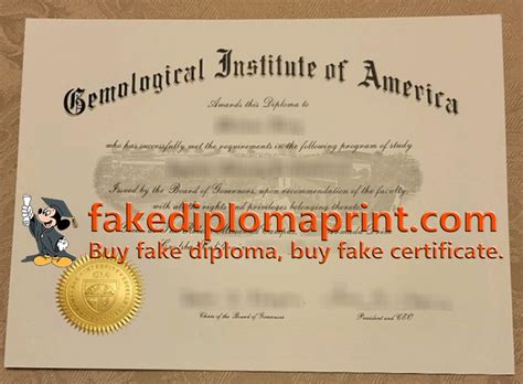 Fake Gemological Institute Of America Diploma Sample Online