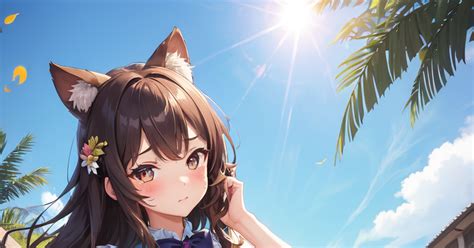かわいい Very Cute Summer Cat Girl Ayomiのイラスト Pixiv