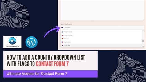 How To Add A Country Dropdown Field To Contact Form 7 Youtube