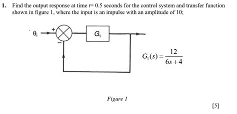 Solved I Find The Output Response At Time Seconds For Chegg