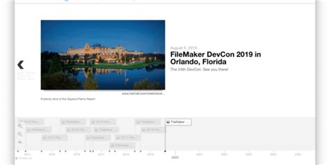 Create A JavaScript Timeline Web Page Using FileMaker Brilliant Scoops