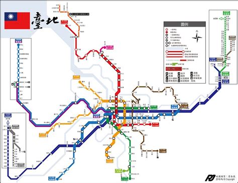 台湾台北地铁线路图2019 轨道交通