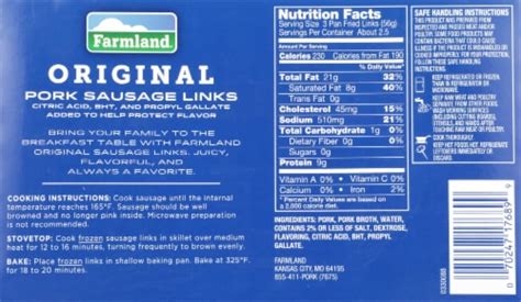 Farmland Skinless Pork Sausage Links 8 Oz Frys Food Stores