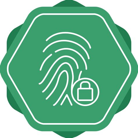 Fingerprint Lock Line Icon 15949049 Vector Art At Vecteezy