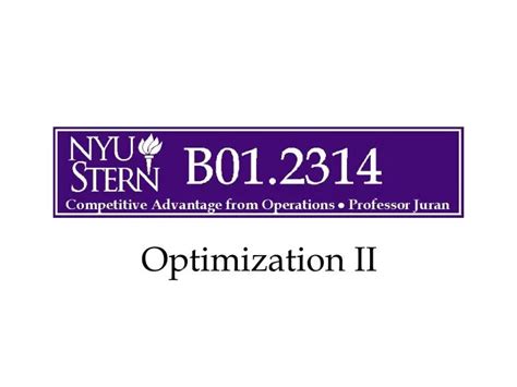 Ppt Optimization Ii Powerpoint Presentation Free Download Id