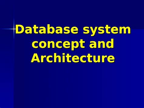 PPT Database System Concept And Architecture Data Models Schemas