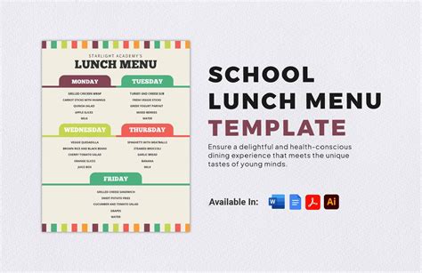 Tea Party Menu Template In Word Publisher Illustrator Psd Pages