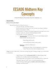 Eesa Winter Study Session Pdf Eesa Midterm Key Concepts Eesa