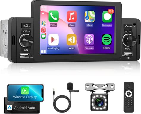 Autoradio 1 Din Avec Apple Carplay Android Auto Bluetooth Mains Libres