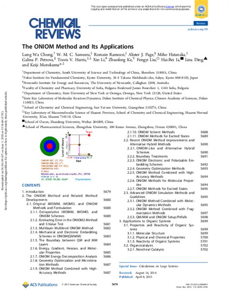 Pdf The Oniom Method And Its Applications