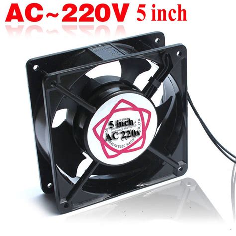 Cooling Fan 5 Inch Ac 220v Aluminum Metal Body Ventilator Fan Low Noise Axial Fans Use For