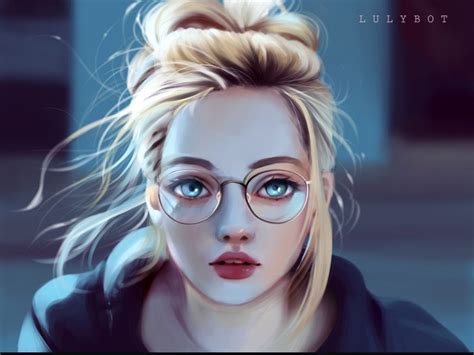 Арт блондинка с голубыми глазами Zefirka Club фото и картинки