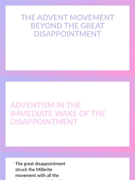 The Advent Movement Beyond The Great Disappointment Pdf Seventh Day