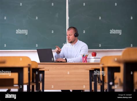 Back To School Concept School Teacher Giving Virtual Teaching Remote