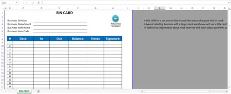 Kostenloses Bin Card Format Excel Regarding Bin Card Template Various Templates Ideas