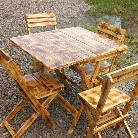 خرید و قیمت میز و صندلی تاشو چوبی درجه یک ضمانت دار تنوع رنگ بالا از غرفه هنرهای چوبی کندو