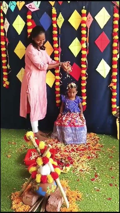 Chitti Thalli School Lo Sankranthi Celebrations 🥰😍cutetrending Youtube Shorte Viralshorts