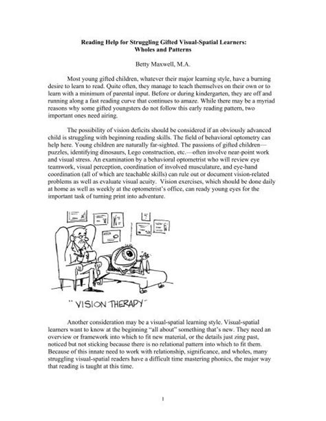 reading help for struggling ted spatial learners visual spatial