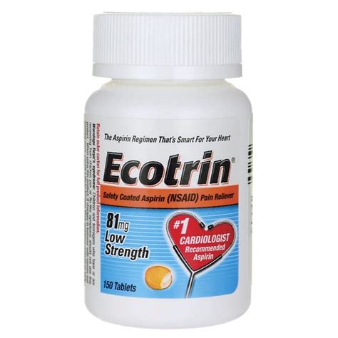 Ecotrin Low Strength 81 Mg 150 Tabs Swanson Health Products