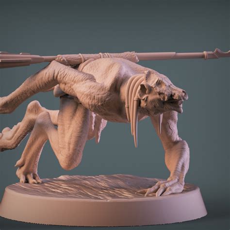 3d Printable Assassin Skinny Predator Werewolf 2 Versions By Imp3dsion