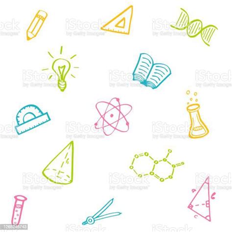 回到學校重複背景塗鴉風格的教育用品向量插圖無縫圖案向量圖形及更多school Supplies圖片 School Supplies