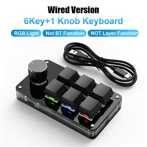 Teclado De Perilla Personalizado Macro De Programación Rgb 3 Teclas