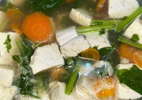 Resep Sup Tahu Wortel Sawi Hijau Oleh Celine Prischilia Cookpad