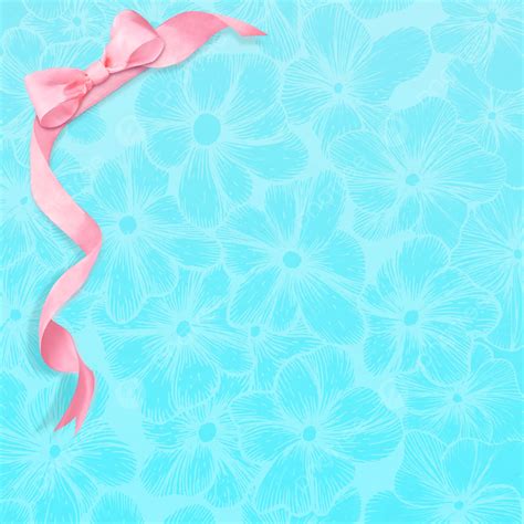 Flower Pattern Background Blue Background Ribbon Flow Pattern Flower Pattern Background Blue Background Ribbon Flow Pattern