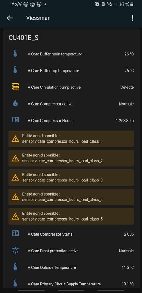 Viessman Vitocal 200s · Issue 18446 · Home Assistantfrontend · Github