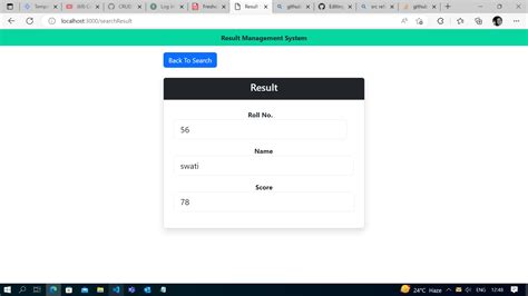 Github Swati Mishra77715041999result Management System