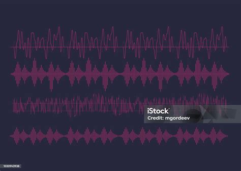 聲波向量平面式聲波符號向量圖形及更多光譜圖片 光譜 原聲帶 唱 Istock