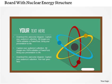 Board With Nuclear Energy Structure Flat Powerpoint Design Powerpoint