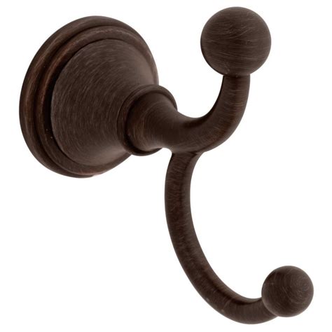Delta Meridian Double Robe Hook In Oil Rubbed Bronze 137239 The Home