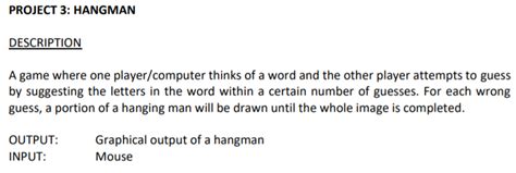 solved project 3 hangman description a game where one