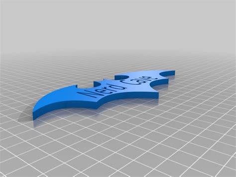 Free 3d File Nerd Cave Bat Sign Nameplate 🤓・3d Printer Model To
