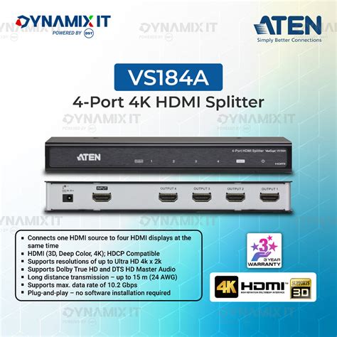 Jual Aten VS184A 4 Port HDMI Splitter Shopee Indonesia