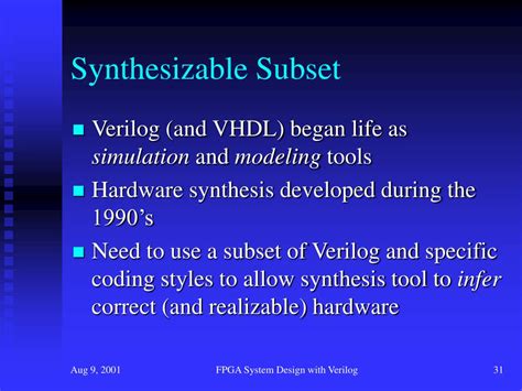Ppt Fpga System Design With Verilog Powerpoint Presentation Free