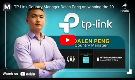 TP Link Country Manager Dalen Peng On Winning The 2024 MyBroadband