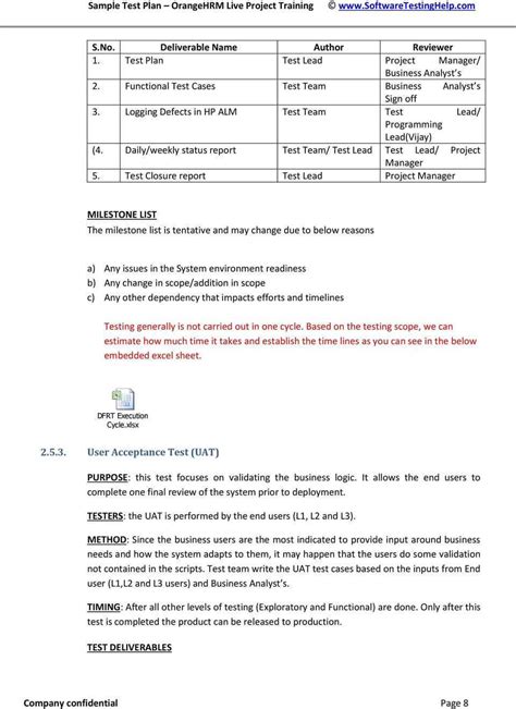 Test Exit Report Template
