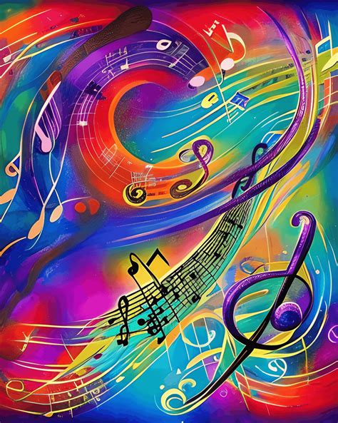 Colorful Music Note Artwork