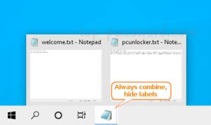 How To Show App Name Without Combining Icons In Windows 10 Taskbar