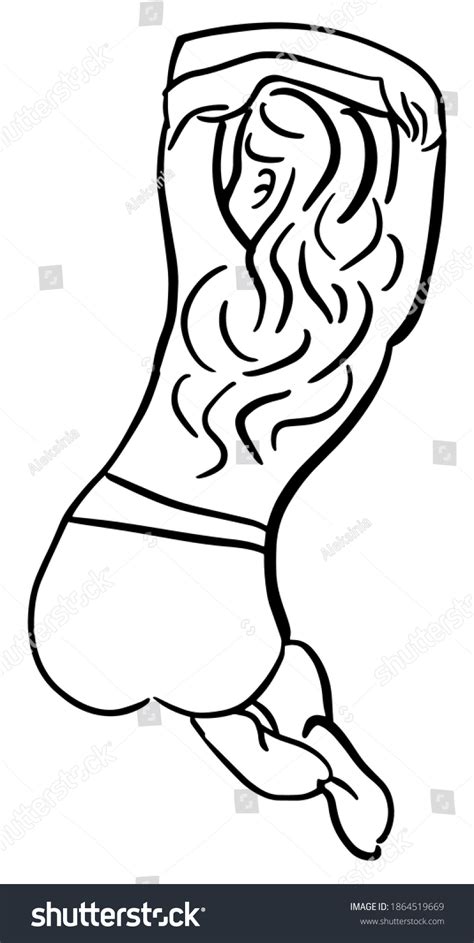 Line Drawing Sexual Sports Womans Silhouette Stock Vector Royalty Free 1864519669