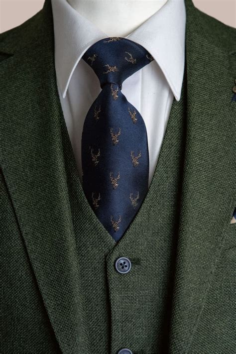 Fratelli Uniti Fratelli Robbie Mens Olive Green Tweed Suit Menswearr