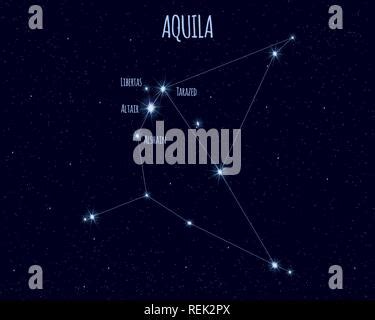 Aquila Constellation Stock Vector Art Illustration Vector Image