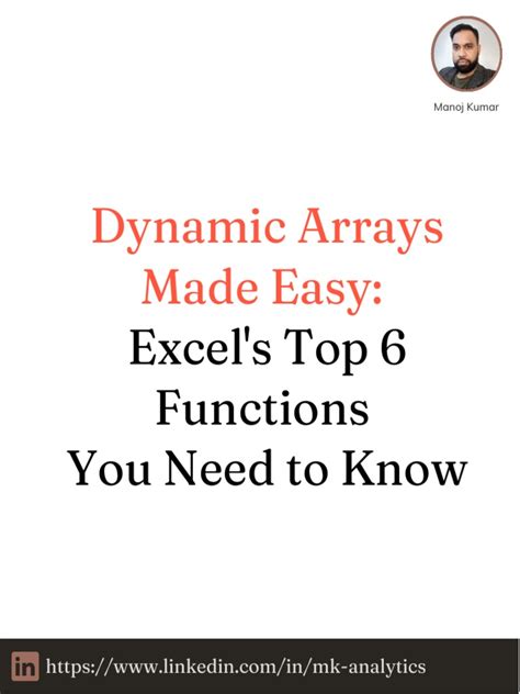 Top 6 Excel Functions You Need To Know Pdf Microsoft Excel