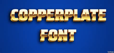 Copperplate Font Text Effect And Logo Design Font