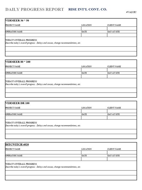Daily Progress Report Pdf
